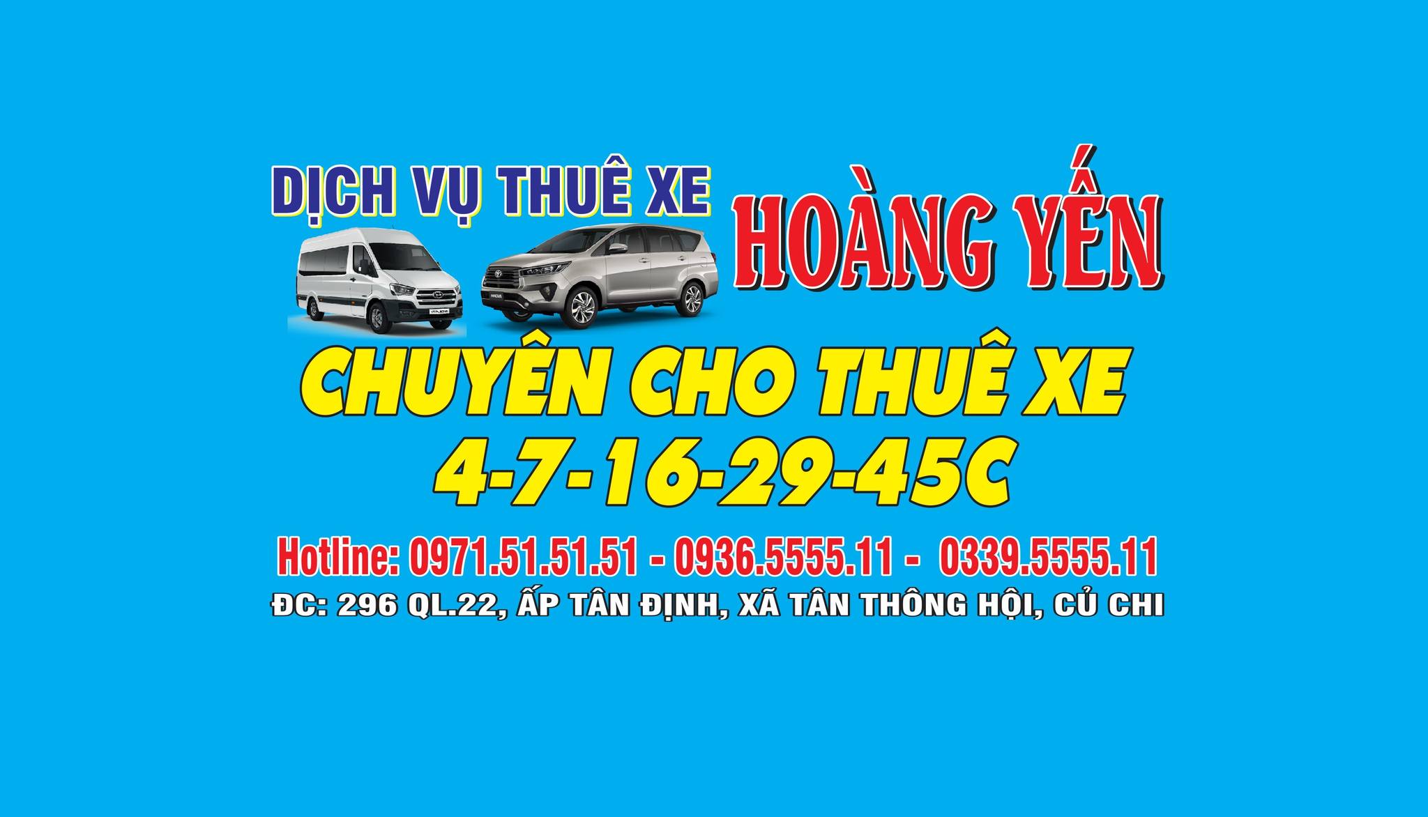 Thuê Xe Củ Chi | Bảng Giá Thuê Xe